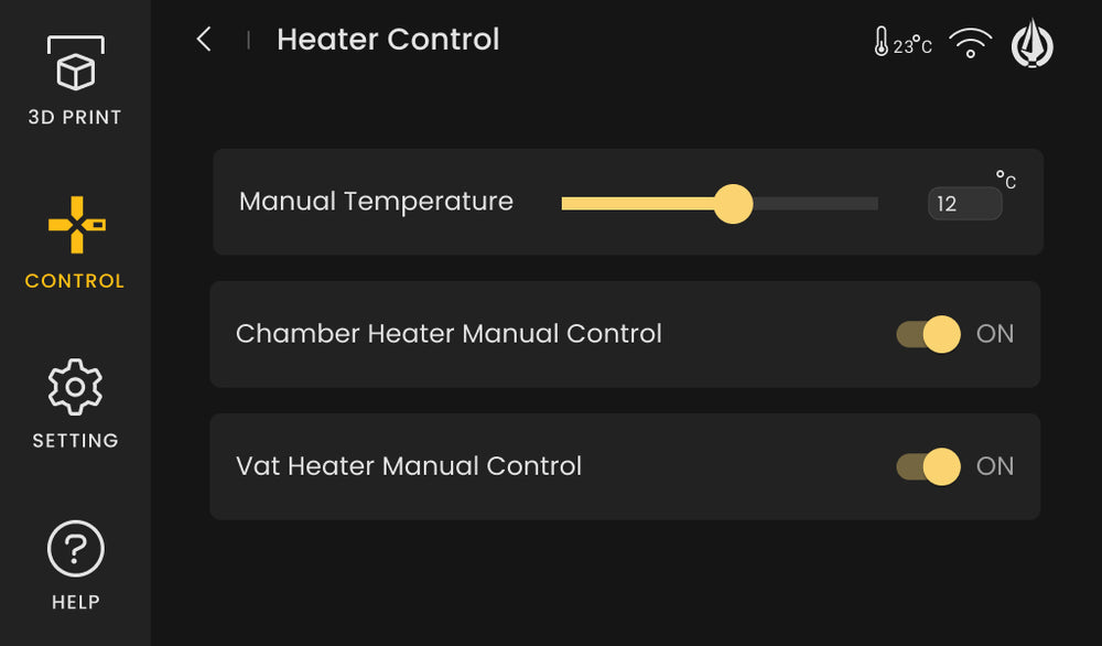 New Feature - Heater Control – Concepts 3D